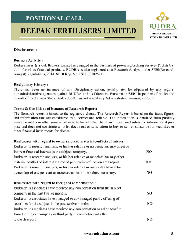 Deepak fertilizers ltd | PDF