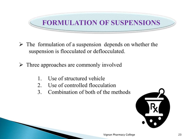 Pharmaceutical Suspensions and Emulsions | PPTX | Pharmaceutical ...