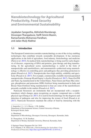 Deepak G. Panpatte, Yogeshvari K. Jhala - Nanotechnology for Agriculture_ Crop Production ...