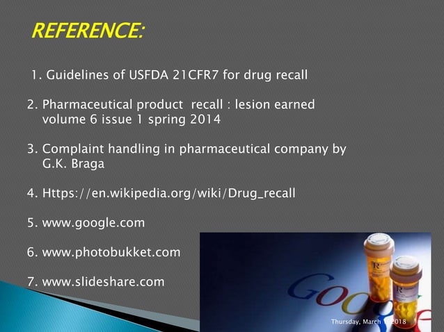 handling of pharmaceutical product recall | PPTX | Recalls | Consumer ...