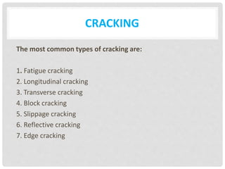 Highway failure & their maintenance ppt | PPTX