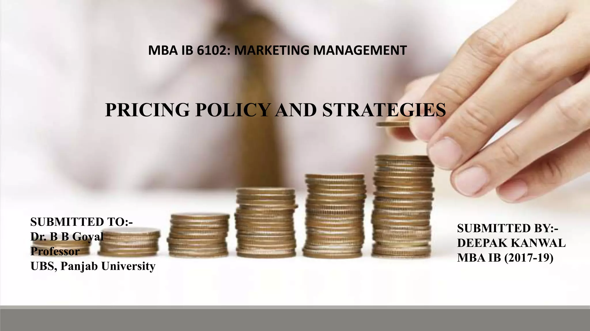 Pricing policies & strategies | PPTX
