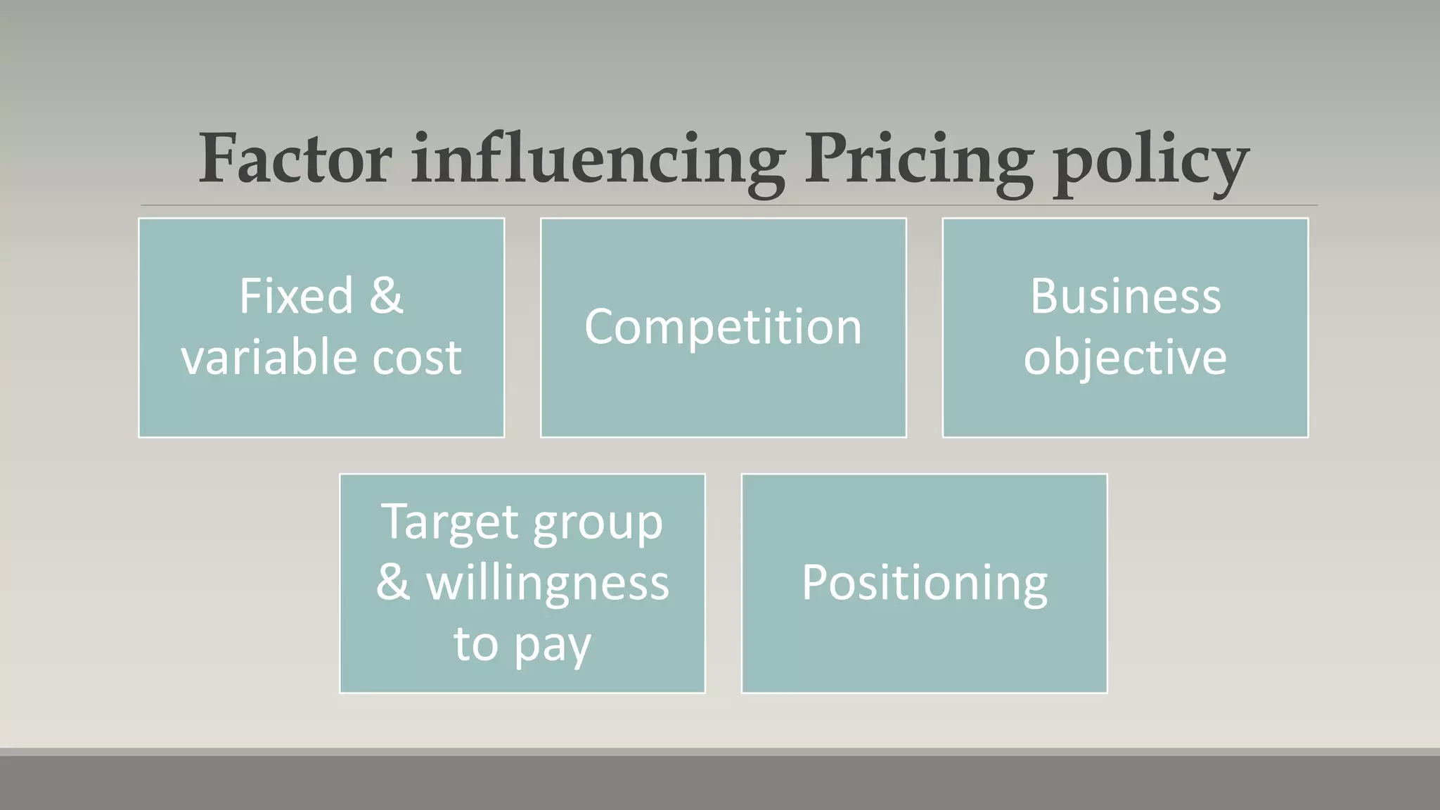 Pricing policies & strategies | PPTX