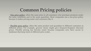 Pricing policies & strategies | PPTX