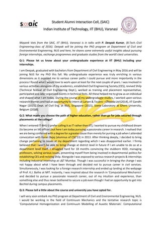 Interview - Deepak kumar | PDF