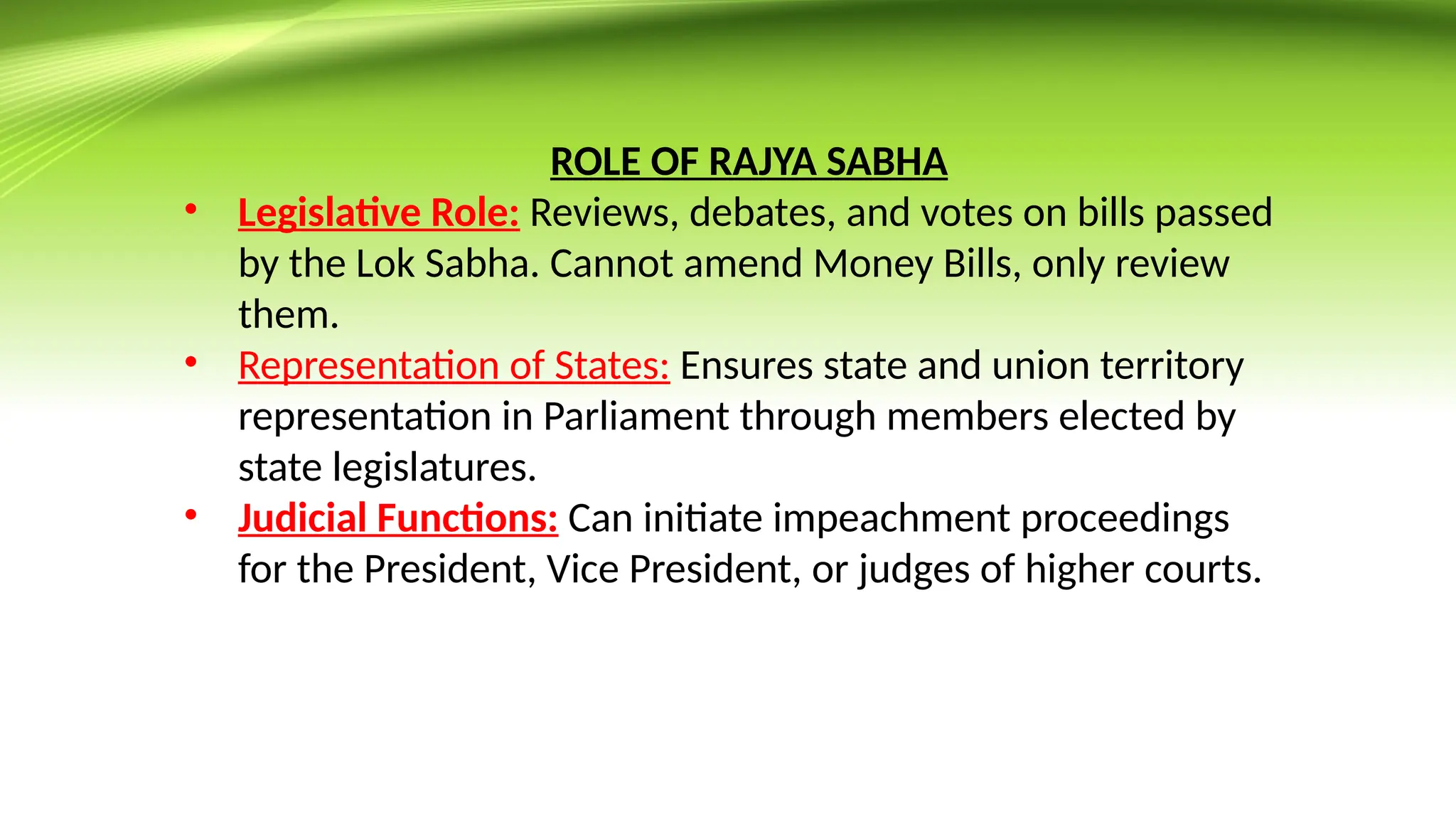 Power and position of Rajya Sabha .pptx