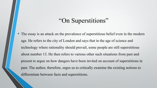 DEEPAK KUMAR THAKUR 320366 ENGLISH PRESENTATION On_Superstitions ...