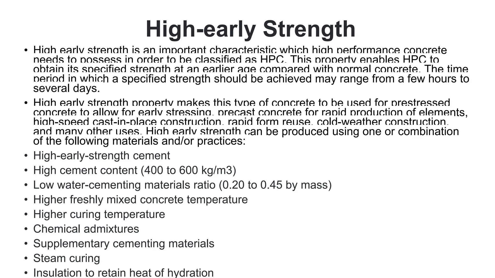 high performance concrete in concrete technology | PPTX