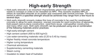 high performance concrete in concrete technology | PPTX | Indoor ...