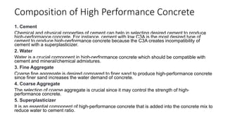 high performance concrete in concrete technology | PPTX | Indoor ...