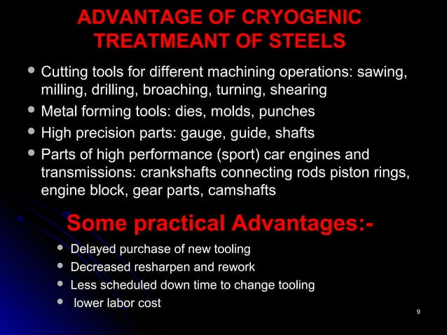 cryogenic treatment of metals | PPT | Chemistry | Science