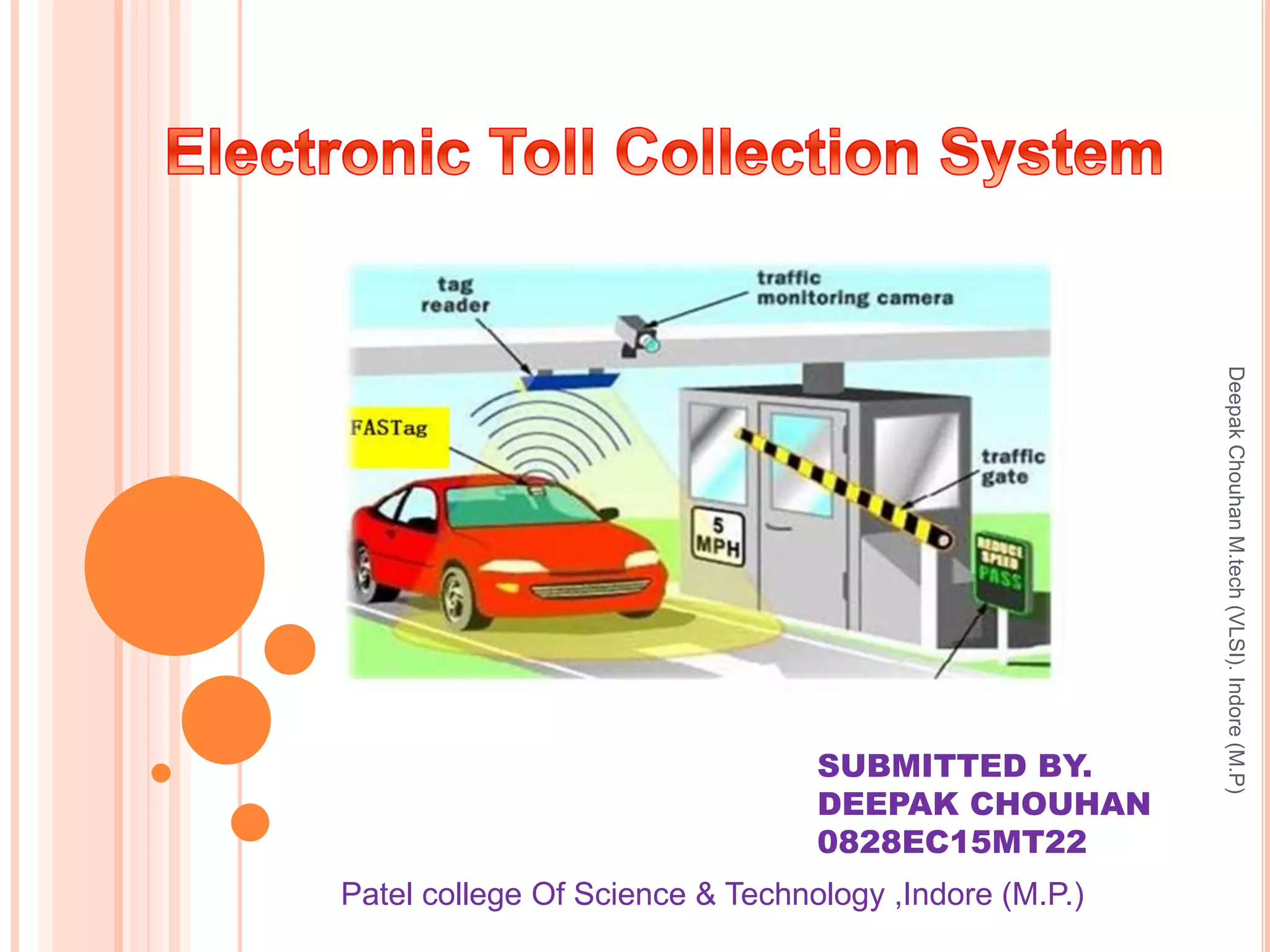 Electronic Toll Tax collection system in india | PPTX