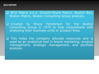 Deepak rgorad bcg matrix | PDF | Business | Business and Finance