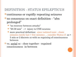 Deepak seminar on status epilepticus | PPT