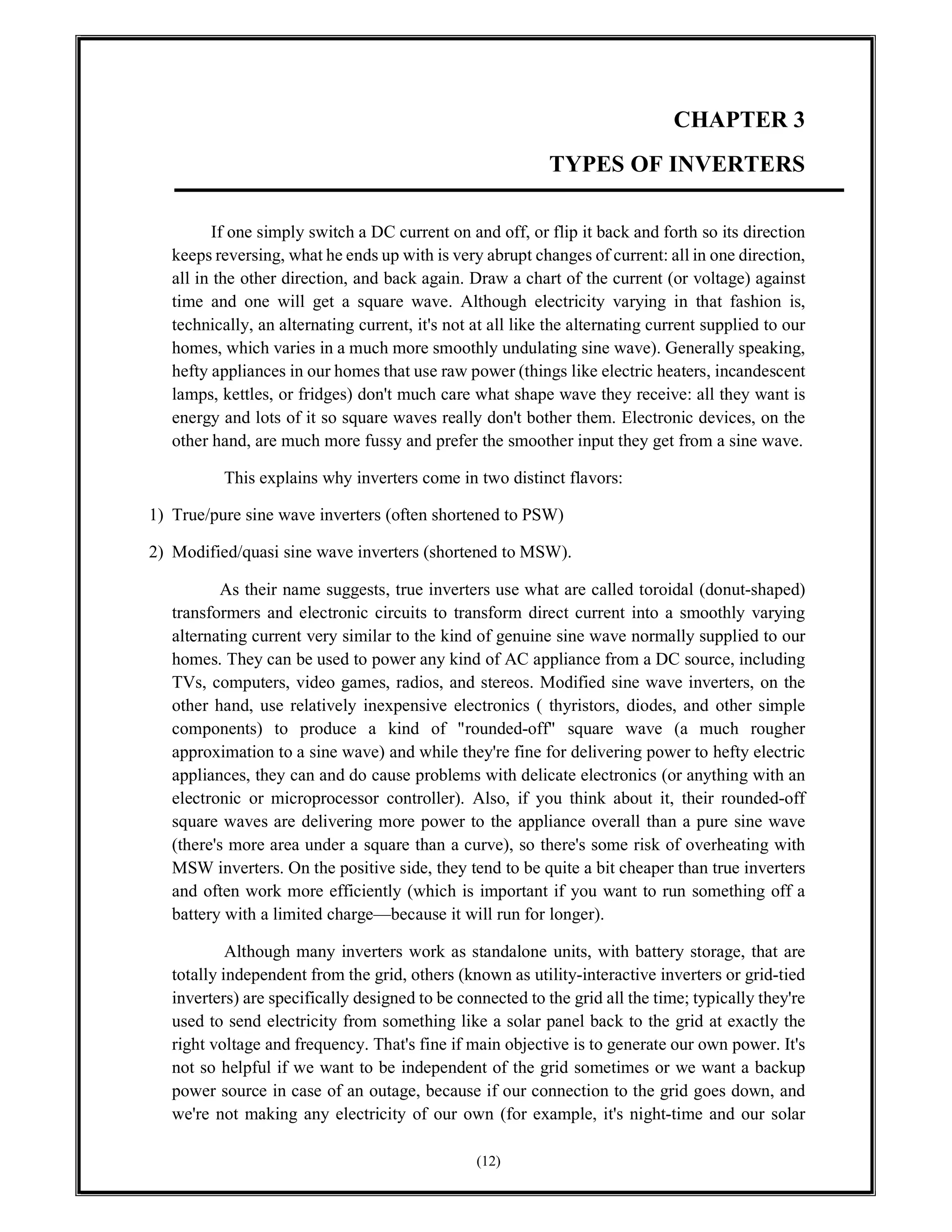 inverter & its application in power system | PDF