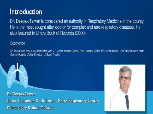 Deepak talwar pulmonologist | PPTX
