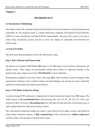 ENHANCE BRAIN TUMOR DETECTION BY USING CNN AND AI TECHNIQUE | PDF