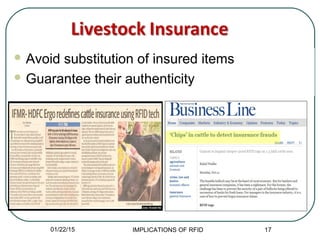 Radio Frequency Identification (RFID) for Livestock Identification by ...