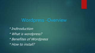 simple basic wordpress ppt .pptx | Internet for Beginners | Internet
