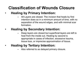 Wound healing and management of wound in surgery | PPT