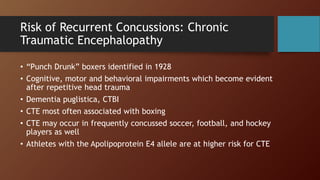 sports related head injury (concussion) | PPTX