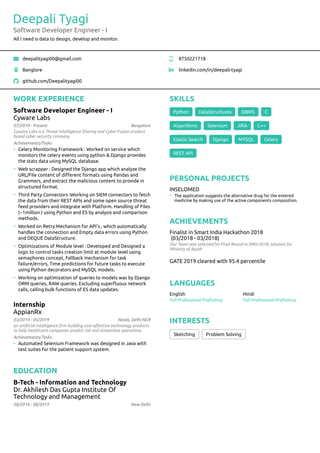 Deepali's resume | PDF