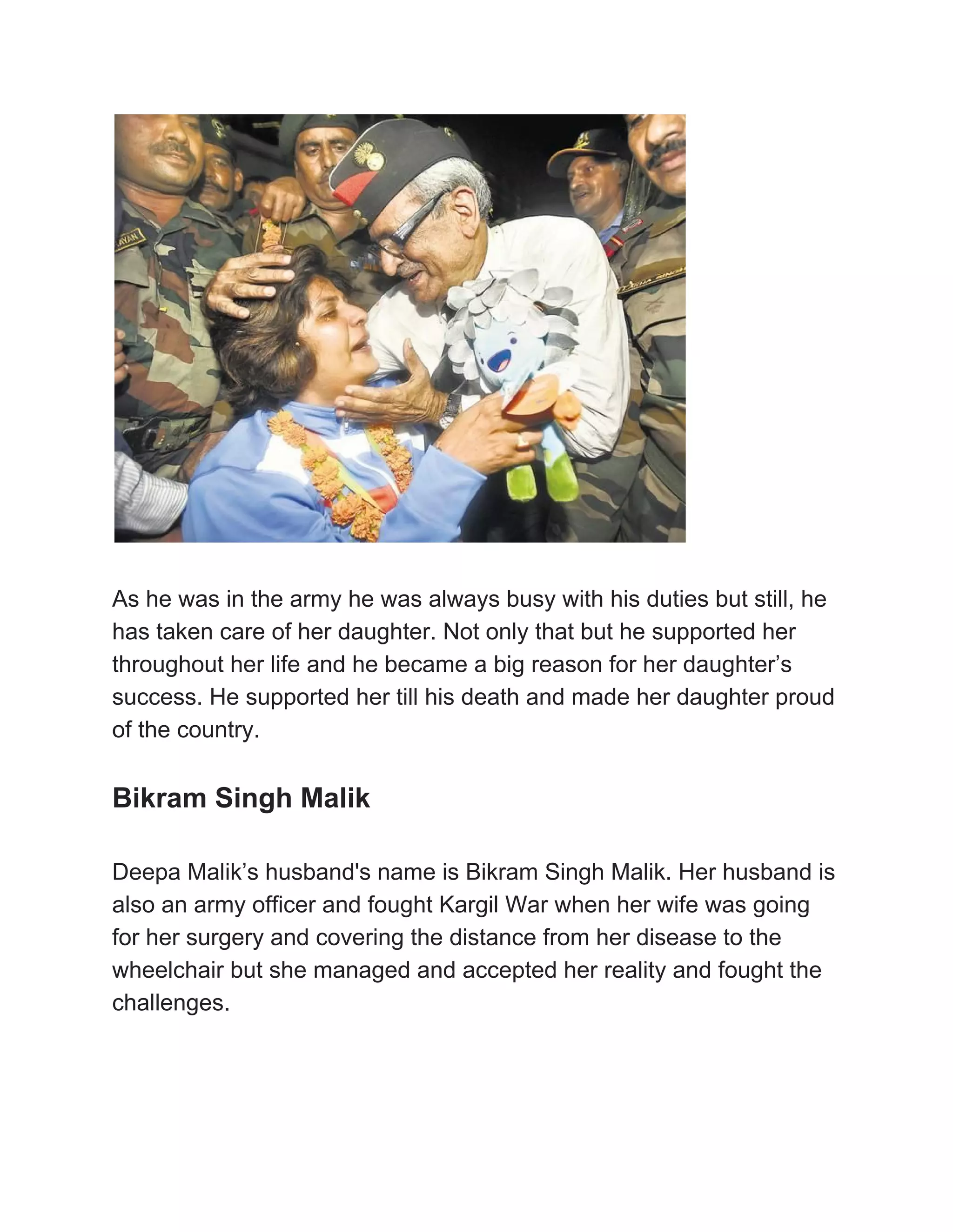 Deepa malik biography | PDF