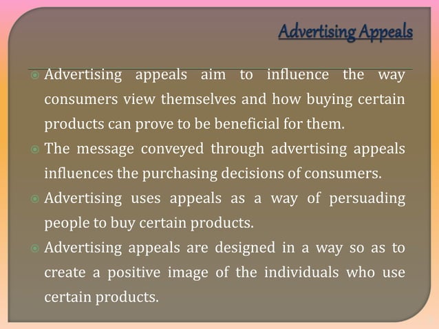 Advertising Appeals | PPT