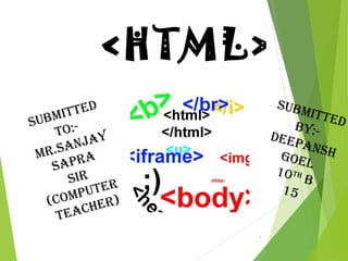 ppt on html And c++ | PPT | Web Design and HTML | Internet