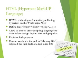 ppt on html And c++ | PPT | Web Design and HTML | Internet
