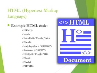 ppt on html And c++ | PPT | Web Design and HTML | Internet