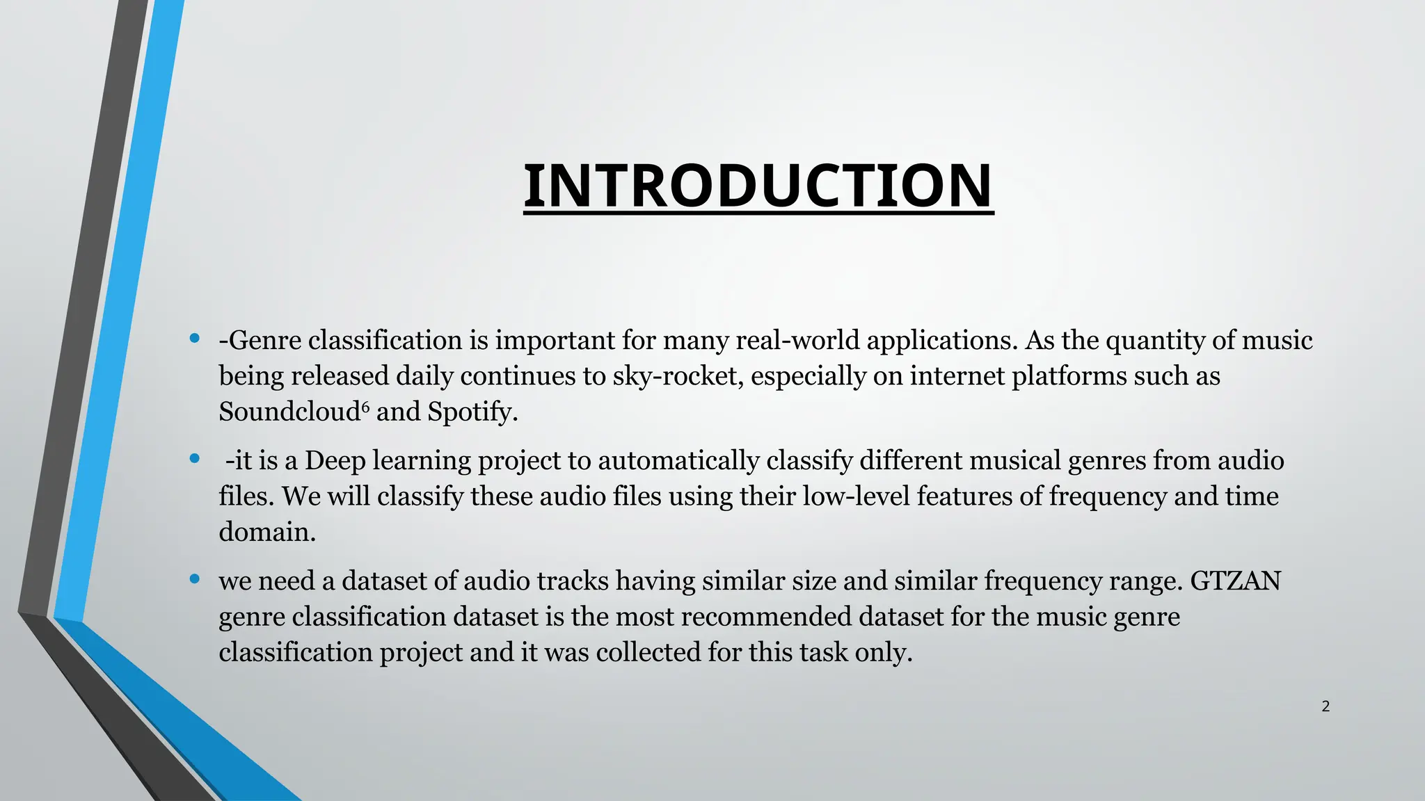 musicGenreClassificationUsingMachineLearning.pptx | Digital Audio | Computer Software and ...