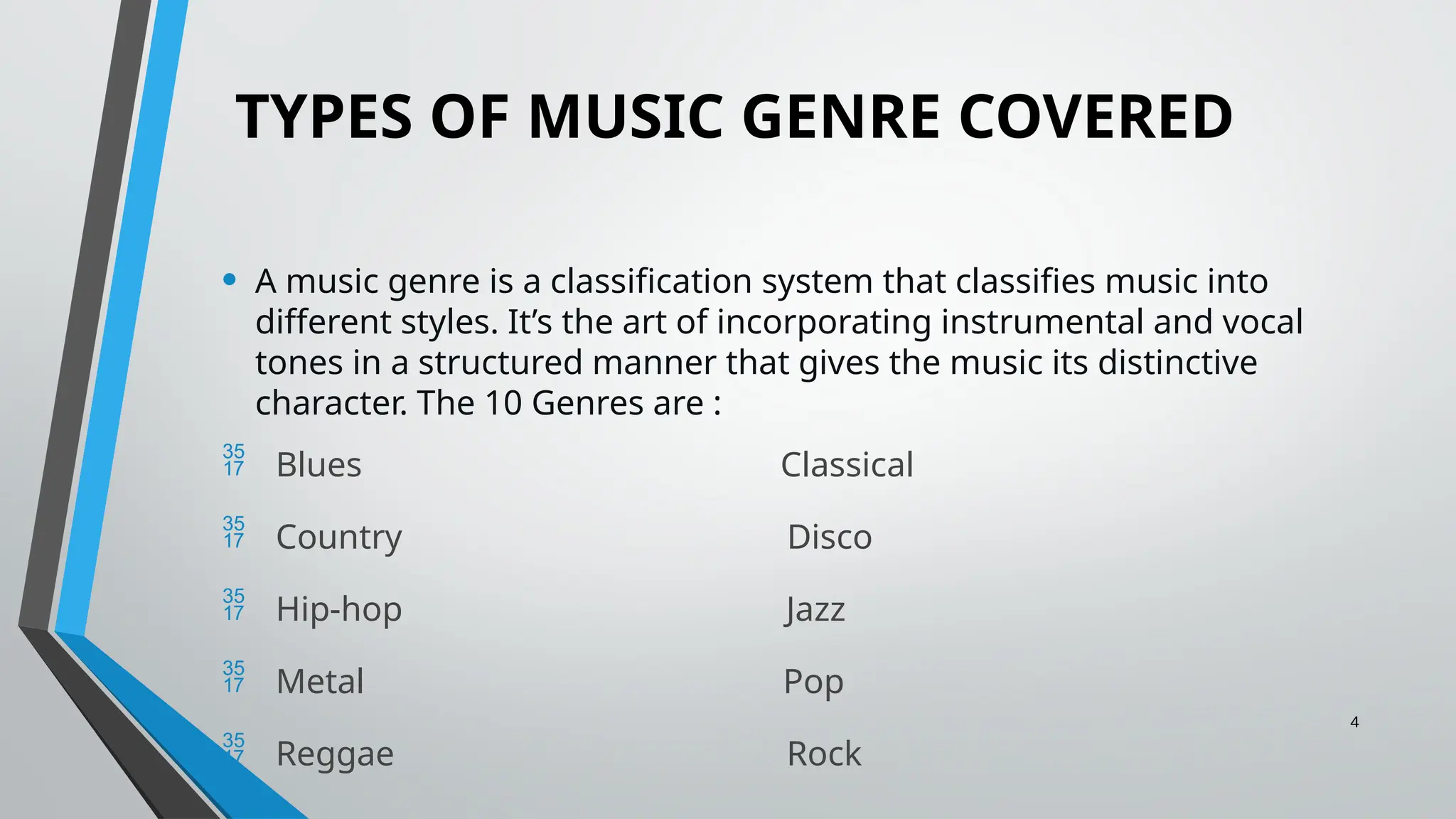 musicGenreClassificationUsingMachineLearning.pptx | Digital Audio | Computer Software and ...