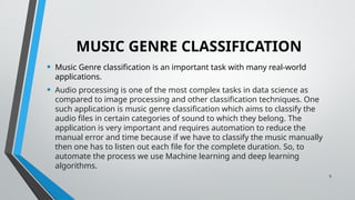 musicGenreClassificationUsingMachineLearning.pptx | Digital Audio ...