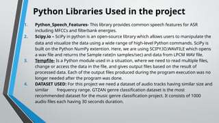 musicGenreClassificationUsingMachineLearning.pptx | Digital Audio ...