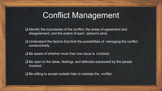 Strategies of Resolving Commonly Experienced Conflicts | PPT