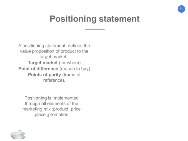 STP(segmentation ,targeting& positioning ) of Apple . | PPTX