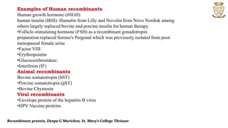 Biochemistry:Recombinant Protein : An Overview | PPTX