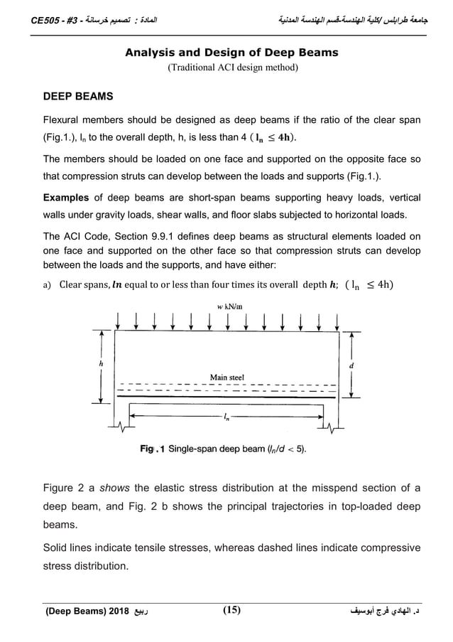 Deep beam aci # l 1 | PDF | Civil Engineering Industry | Industries