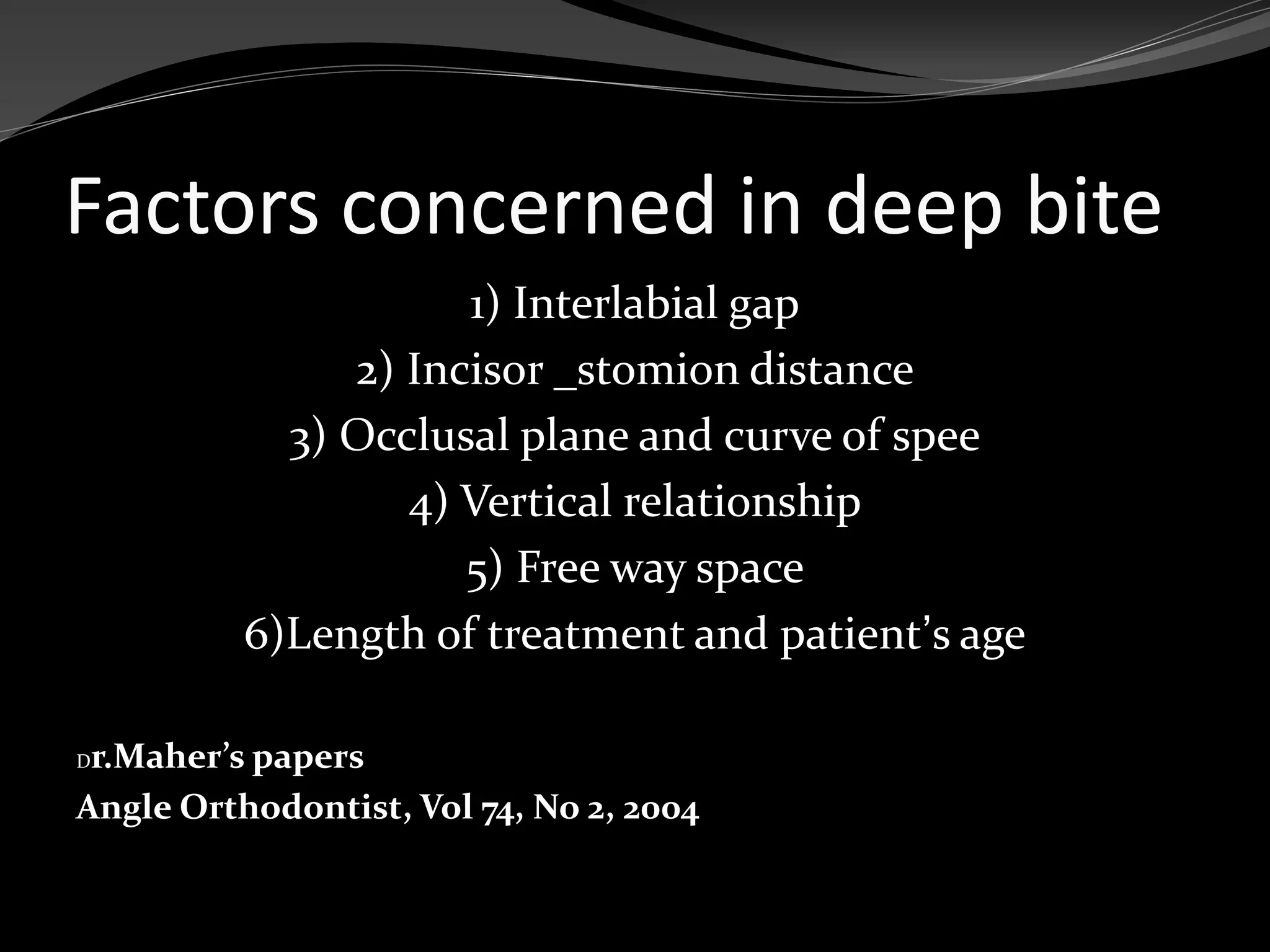 orthodontic deep bite | PPT | Dental Health | Diseases and Conditions