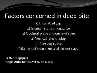 orthodontic deep bite | PPT