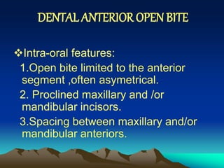 Deep bite & Open bite | PPT