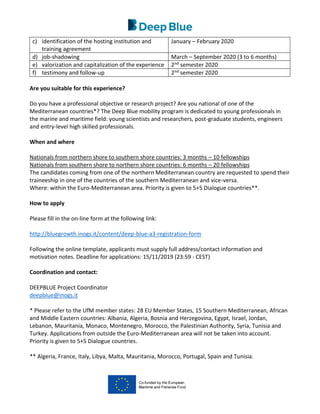 Call for Participants | JOB SHADOWING: MOBILITY PROJECT 2020 | PDF