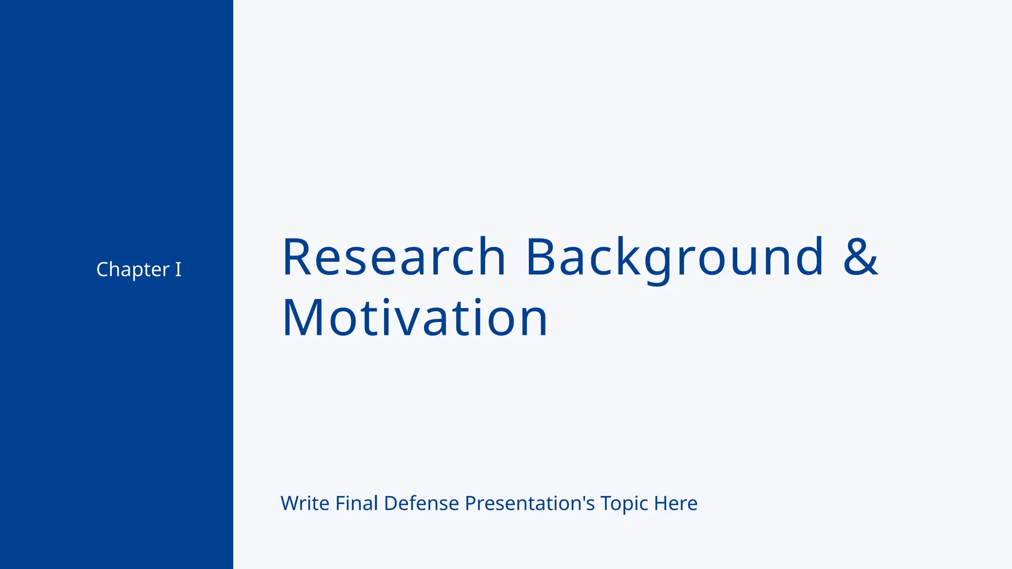 Deep Blue Yellow Monotone Minimalist Illustration Thesis Proposal Final ...