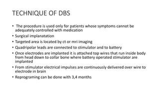 Deep brain stimulation | PPTX
