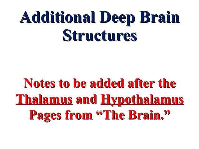 Deep brain structures | PPT