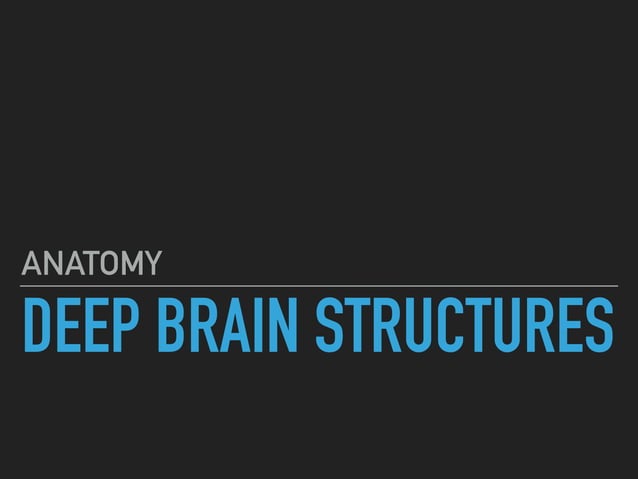 Deep brain structures | PDF