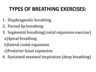 Deep breathing and coughing exercises | PDF
