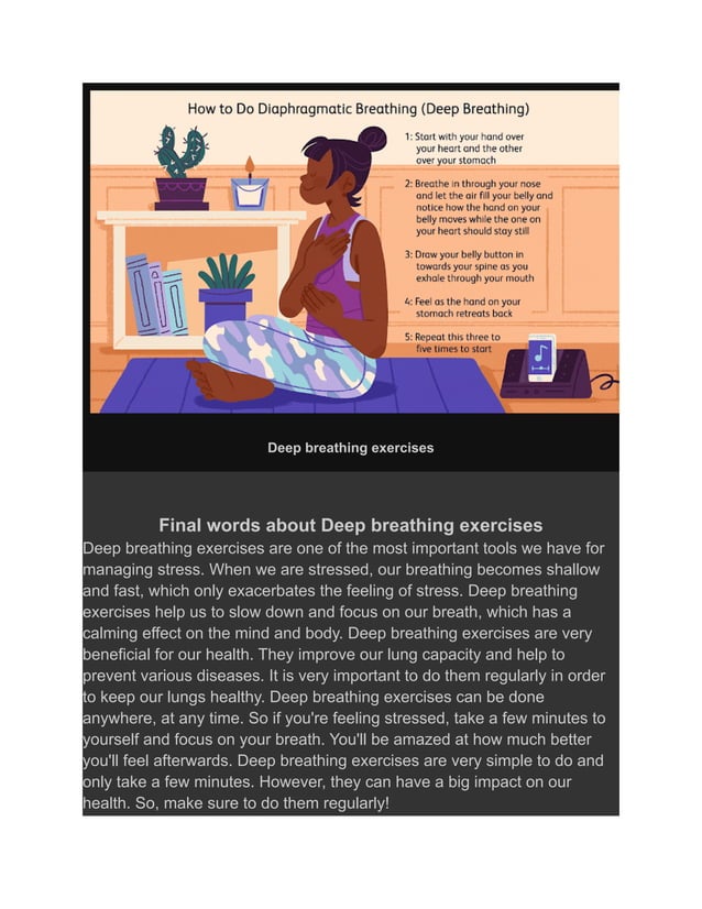 Deep breathing exercises, and its benefits.pdf | Lung and Respiratory ...