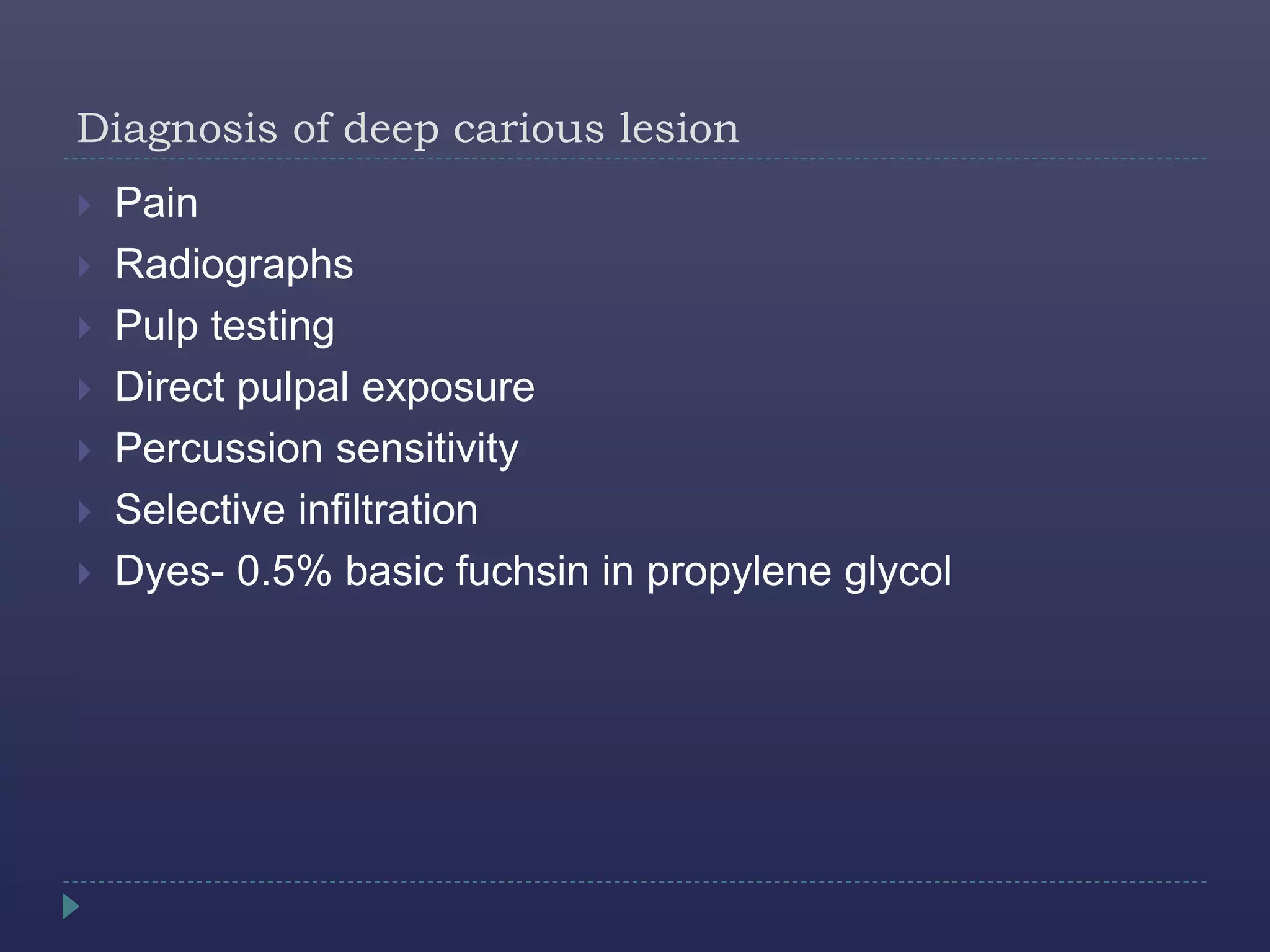 Deep carious lesions | PPTX